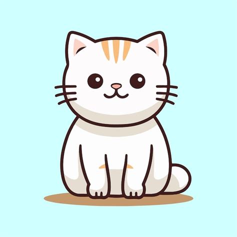 Premium Vector Flat Cute Cat Illustration Vector