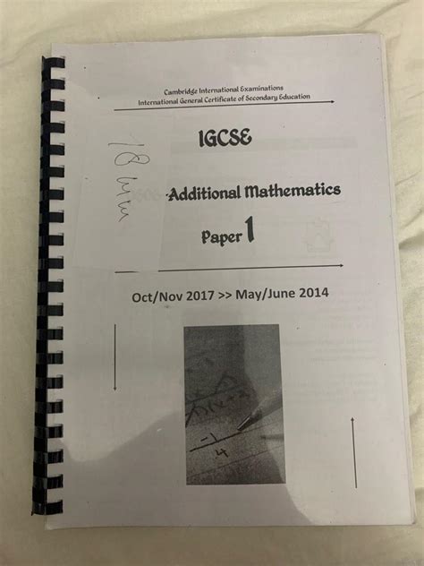 Igcse Additional Mathematics Past Year Paper Hobbies And Toys Books