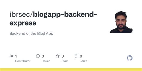GitHub Ibrsec Blogapp Backend Express