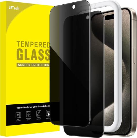 JETech Protection D écran Anti Espion pour iPhone 15 Pro Max 6 7 Pouces