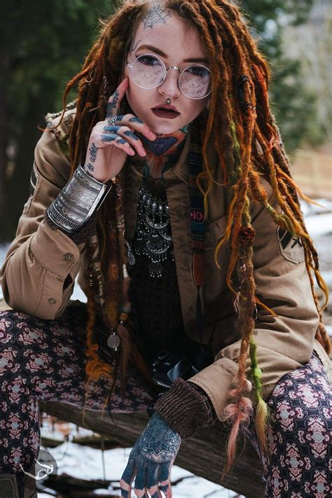 Goth Beauty Dark Beauty Female Dreads Cyberpunk Tattoo Dreadlocks