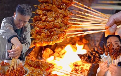 重庆“最厚道的烤肉”，4元一大串，一家店只卖4种串，吃了30串，只有一种很不厚道 哔哩哔哩