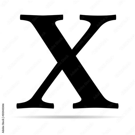 Roman Numeral Number Icon Letter Typography Style Sign Mathematics