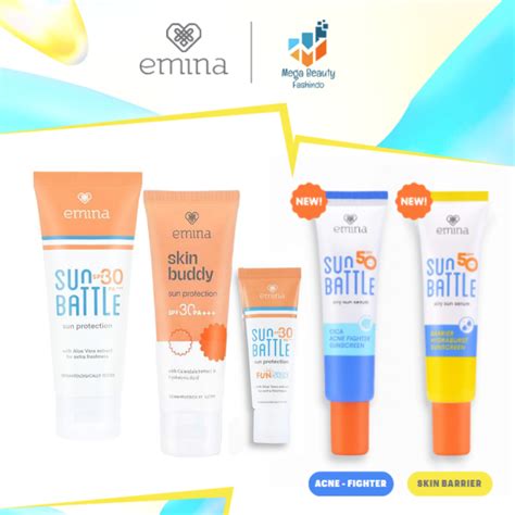 Jual Emina Sun Battle Series Bright Glow Spf 35 Pa Sunscreen Skin