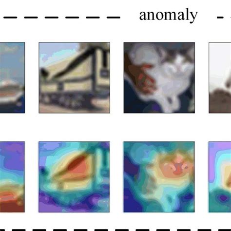 visualization of cifar10 semantic ad the inferred anomaly region of