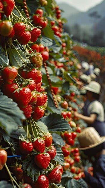 Premium Photo He Tree Is Full Of Strawberries