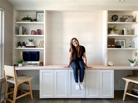 Diy Built In Desk Home Office Built Ins Ikea Home Office Ikea Built