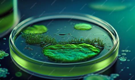 Premium Photo A Closeup View Of Microscopic Algae Floating In A Water
