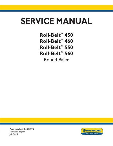 Service Manual For New Holland Balers Model Roll Belt 450
