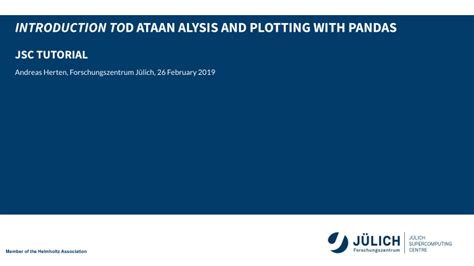 Ppt Introduction To D Ata An Alysis And Plotting With Pandas Jsc