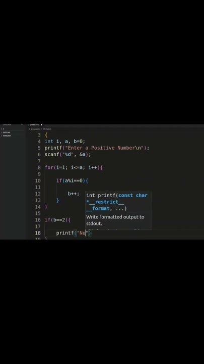 Prime Number C Program In Linux Youtube