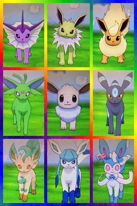 All Eevees In Shiny Form Eeveelutions Together How Many Evolutions