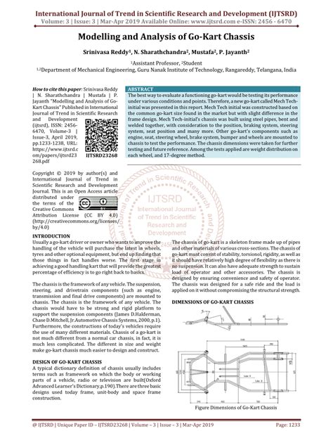 Pdf Modelling And Analysis Of Go Kart Chassis