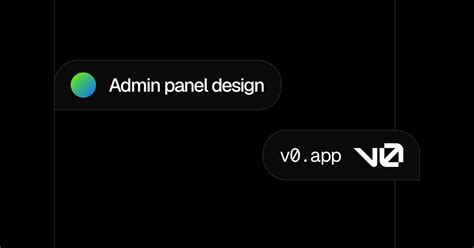 Admin Panel Design V0 By Vercel