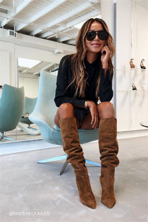 Brown Over The Knee Boot Outfit Brown Boots Outfit Fall Brown Heels