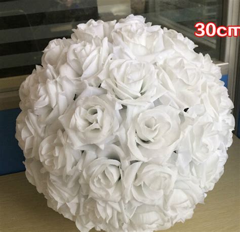 Rose Flower Pomander Wedding Decoration Ball Silk Kissing Ball Rose