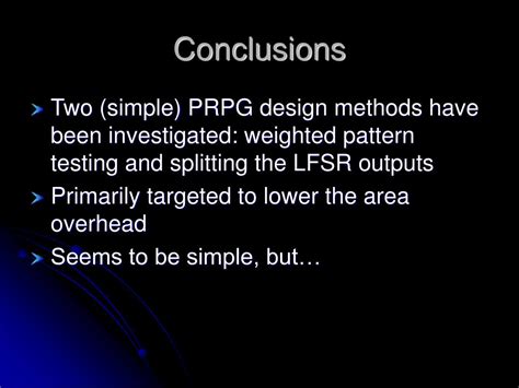 Ppt Pseudo Random Pattern Generator Design For Column‑matching Bist