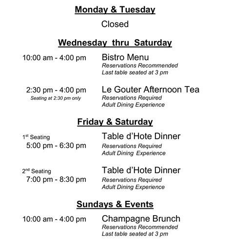 Dining Room Reservations The Mount Dora Bistro