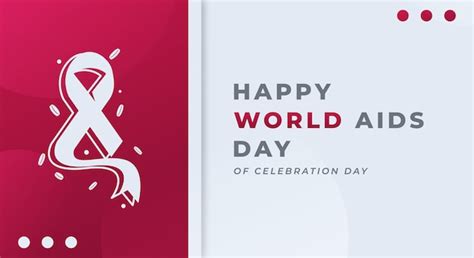 Premium Vector World Aids Day Celebration Vector Design For