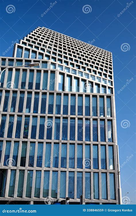 Facades Of Modern Multi Storey Office Buildings In Poznan Stock Image