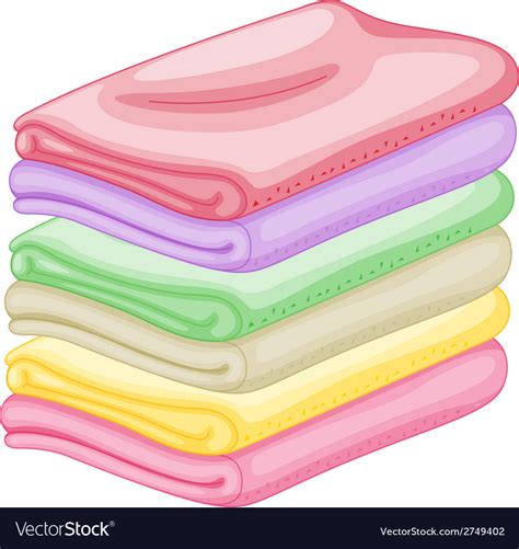 Stack Of Towels Royalty Free Vector Image Vectorstock