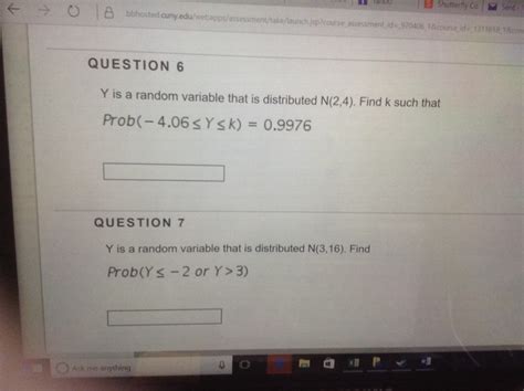 solved y is a random variable that is distributed n 2 4