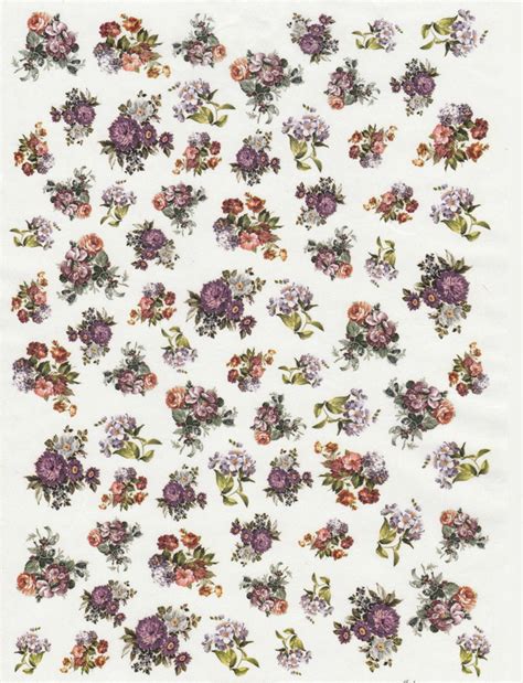 Rice Paper Purple Small Bouquets Napkin Shop