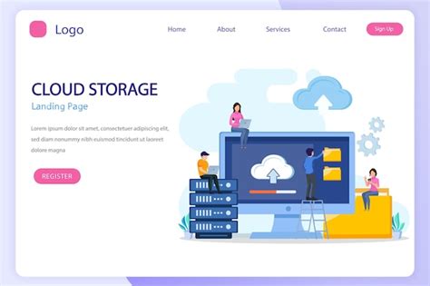 Premium Vector Data Center Hosting Cloud Storage Server Storage Big Data Flat Vector