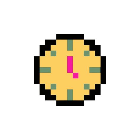 Round Clock Pixel Art 57986040 Vector Art At Vecteezy