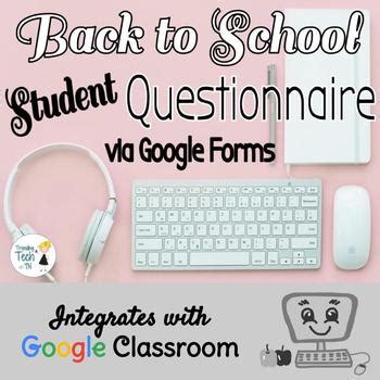 Back To School Google Forms Questionnaire For STUDENTS TPT
