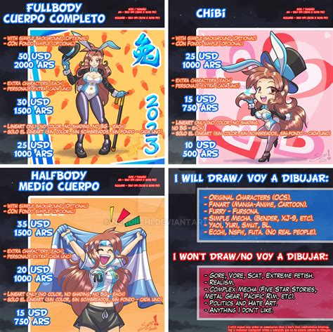 20230306 Pricelist 2023 By Nekoiichi On Deviantart