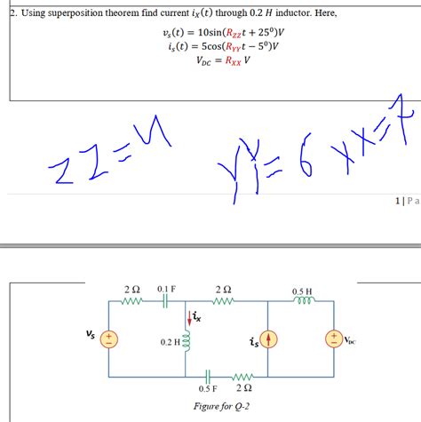 Solved 2 Using Superposition Theorem Find Current Ix T
