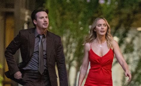 Chris Evans And Emily Blunt Spotted Filming More Scenes For ‘pain