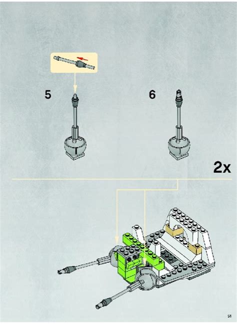 Lego Instructions For Set 7676 Republic Attack Gunship Star Wars The