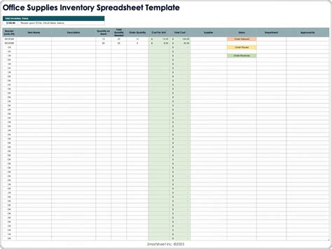 Free Inventory Tracking Spreadsheet Templates