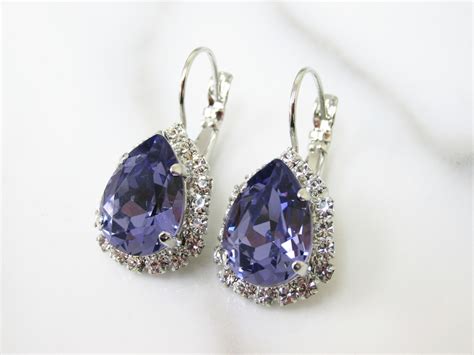 Empty Earrings 14mm X 10mm Pear Crystal Halo Drop
