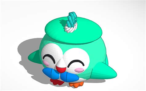3d Design Husian Rowlet Shiny Tinkercad
