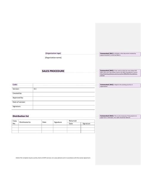 07 Sales Procedure Premium 2020 Preview En Pdf