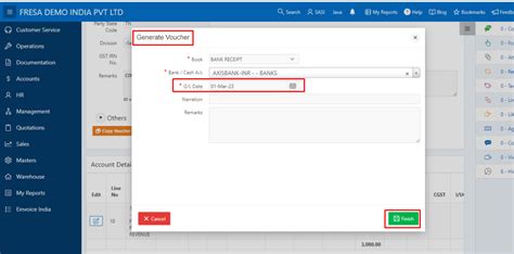 Steps To Avoid The Error While Generating Receipt Voucher