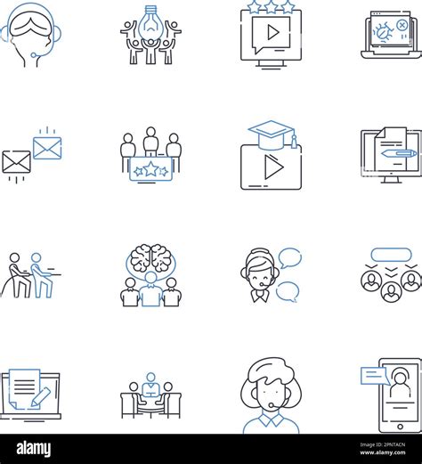 Business Guild Line Icons Collection Collaboration Nerking Alliance Partnership Association