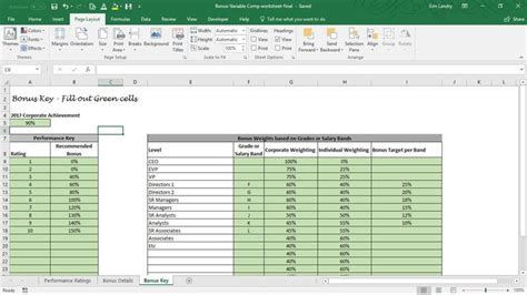 Employee Bonus Excel Template Incentive Plan Calculation Spreadsheet