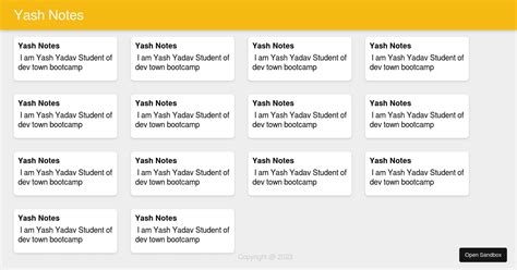 StickyNotes Codesandbox