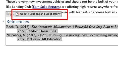 2016 Microsoft Word Bibliography Tool Papercheck