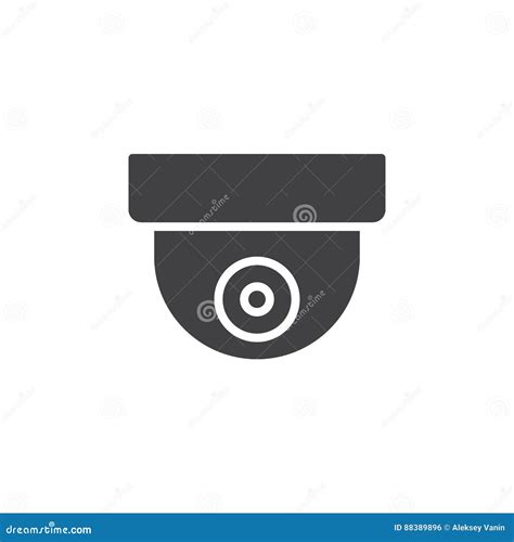 Surveillance Dome Camera Icon Vector Filled Flat Sign Solid Pictogram