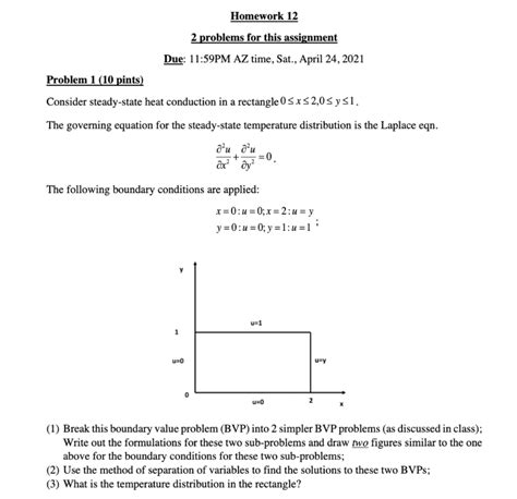 Solved Homework 12 2 Problems For This Assignment Due Chegg Com