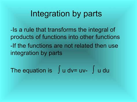 Integration And Its Basic Rules And Function PPT