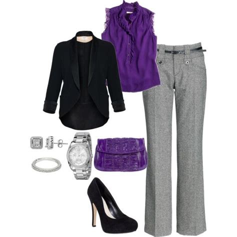Purple Chic For A Dressy Outfit Working Girl Outfits Fashion