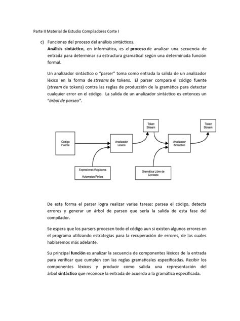 Contenido Programatico De Compiladores Parte Ii Corte I Pdf