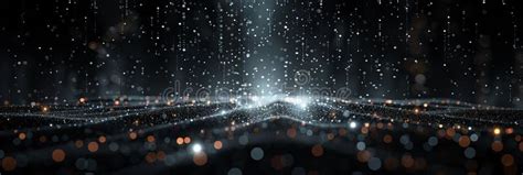 Binary Code Cascading Down Upon A Stark Black Backdrop In This Mesmerizing Display Stock