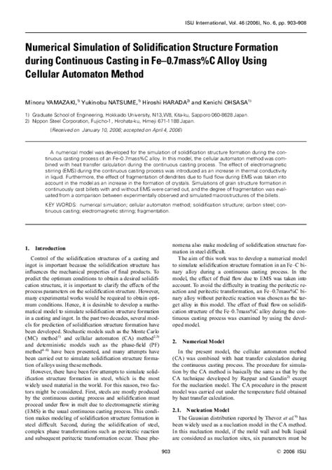 Pdf Numerical Simulation Of The Solidification Structure Of Twin Roll Strip Casting